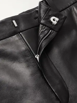 JIL SANDER Straight-leg Panelled Leather Trousers