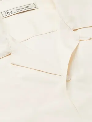 UMIT BENAN B Camp-collar Silk-satin Shirt