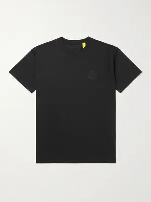 Moncler 1952 Logo-appliquéd Cotton-jersey T-shirt - Black