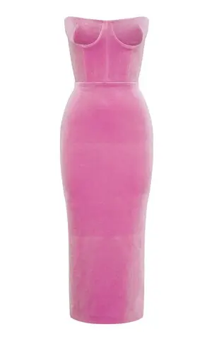 strapless open back dress Carrington Structured Bodice Bodycon Mini Dress Baby Pink– Selfie Leslie main image 0