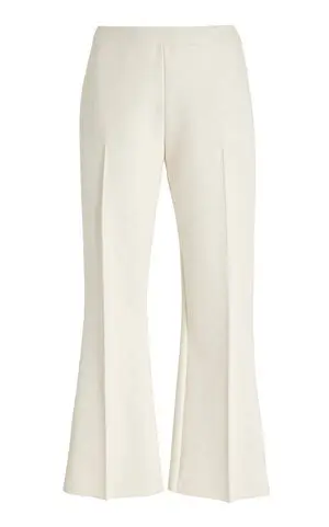 HIGH SPORT Kick Stretch-Cotton Knit Cropped Flare Pants