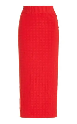HIGH SPORT Lea Stretch-cotton Knit Midi Skirt