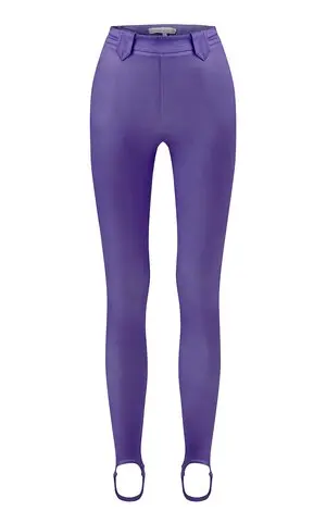 Raisa Vanessa High-waisted Stirrup Pants - Purple