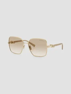 Tiffany & Co. 56mm Square Sunglasses - Gold