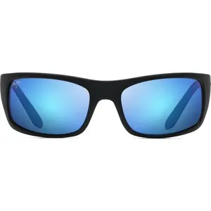 Maui Jim Peahi Sunglasses - Matte Black/blue Hawaii