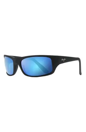 Maui Jim Peahi Sunglasses - Matte Black/blue Hawaii