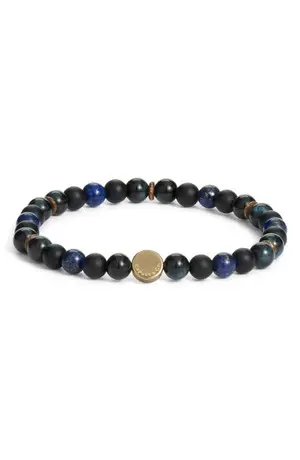 Caputo & Co Beaded Stretch Bracelet - Lapis Lazuli