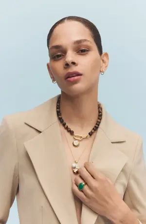 Monica Vinader Deia Pebble Locket Charm