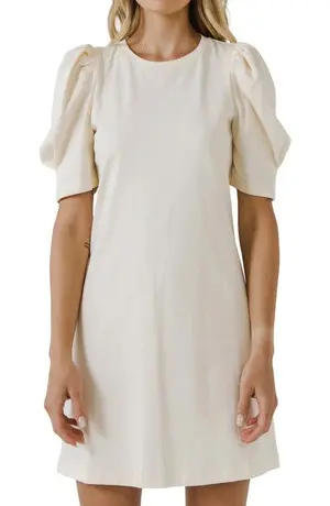 English Factory Puff Sleeve Cotton Dress