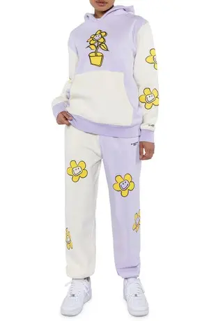 SAMII RYAN Smiley® X Growing Smiles Colorblock Fleece Joggers