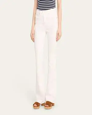 Veronica Beard Beverly High-rise Flare Jeans - White