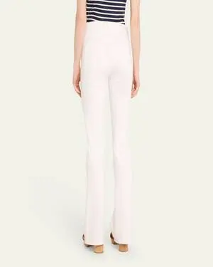 Veronica Beard Beverly High-rise Flare Jeans - White