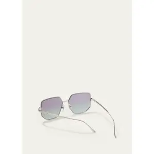 Cartier Oversized Square Metal Sunglasses