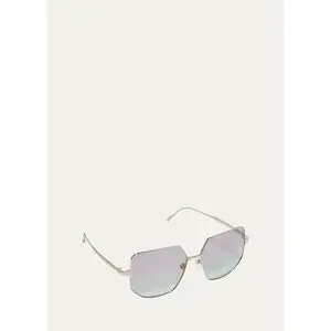 Cartier Oversized Square Metal Sunglasses