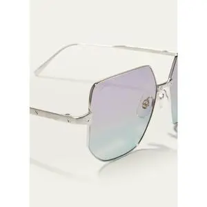 Cartier Oversized Square Metal Sunglasses