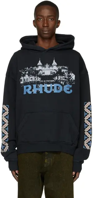 Rhude Rhude Black Casino Hoodie - Vtg Black