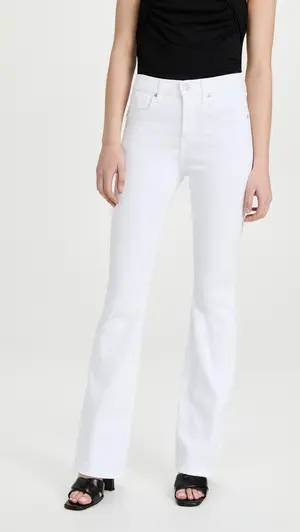 Veronica Beard Beverly Skinny Flare Jeans - White