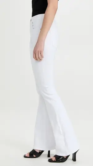 Veronica Beard Beverly Skinny Flare Jeans - White