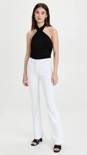 Veronica Beard Beverly Skinny Flare Jeans - White