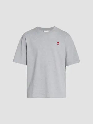 AMI Paris De Coeur Crewneck T-shirt - Grey