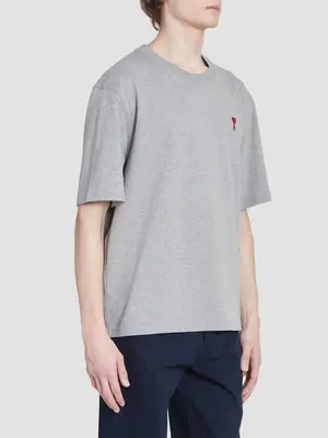 AMI Paris De Coeur Crewneck T-shirt - Grey