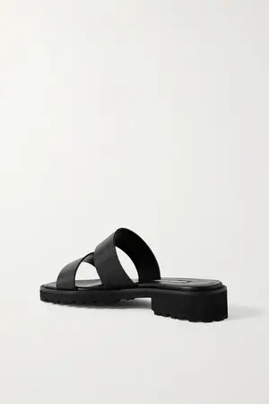 Manolo Blahnik Gadmu Leather Slides