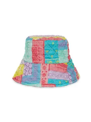 Jocelyn Kid's Palm Springs Quilted Bucket Hat - Neutral