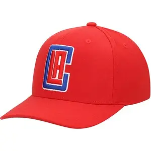 Mitchell & Ness La Clippers Ground Stretch Snapback Hat - Red