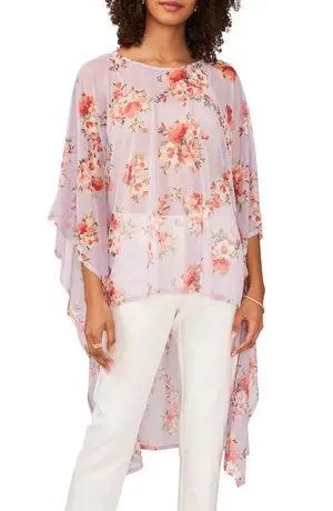 Chaus Floral High-low Top
