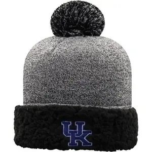 Top Of The World Kentucky Wildcats Snug Cuffed Knit Hat With Pom - Black