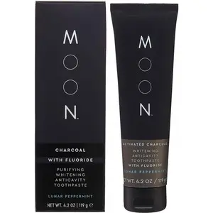 MOON Lunar Peppermint Charcoal With Fluoride Whitening Toothpaste - No Color