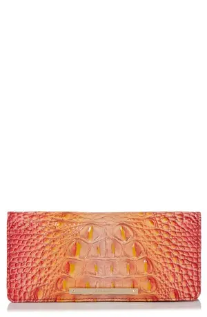 Brahmin Ady Croc Embossed Leather Wallet Infusion