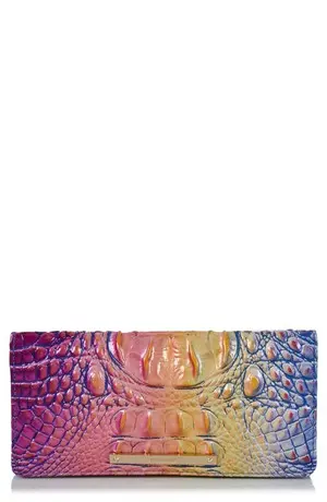Brahmin Ady Croc Embossed Leather Wallet Magic Ombre Melbourne