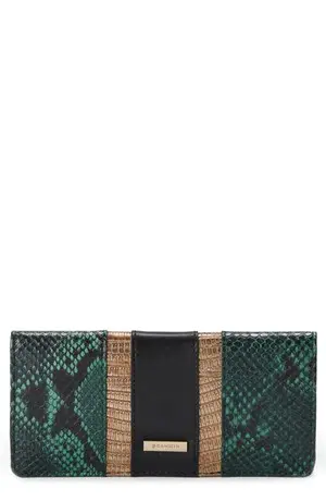 BRAHMIN Ady Croc Embossed Leather Wallet