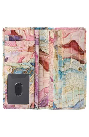 Brahmin Ady Croc Embossed Leather Wallet