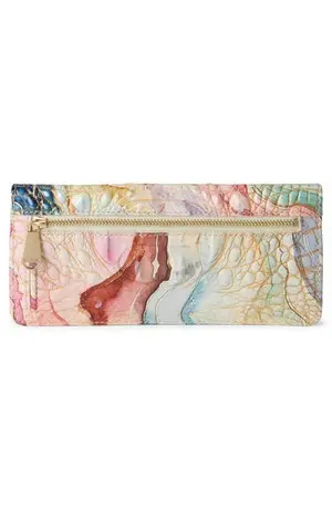 Brahmin Ady Croc Embossed Leather Wallet