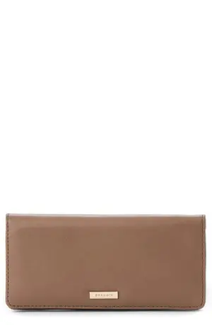 Brahmin Ady Croc Embossed Leather Wallet - Taupe Belcanto