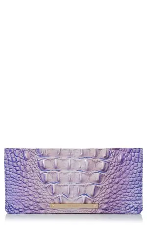 Brahmin Ady Croc Embossed Leather Wallet Very Peri