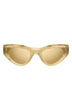 Bottega Veneta 49mm Cat Eye Sunglasses Brown