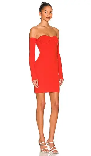 Helmut Lang Contour Mini Dress In Red