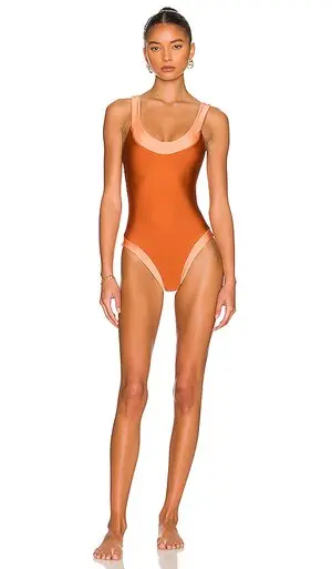 House Of Harlow 1960 X Rosa One Piece - Orange Sunset