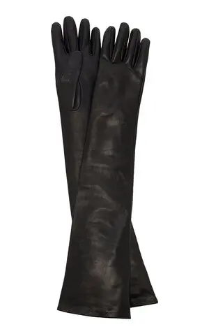 JIL SANDER Long Leather Gloves