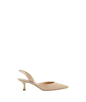 Manolo Blahnik Carolyne Kitten-heel Pumps - Beige