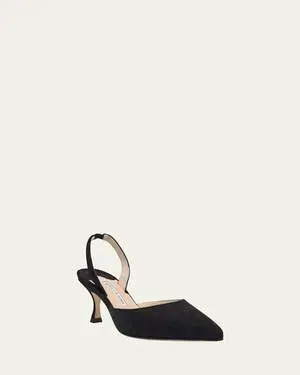 Manolo Blahnik Carolyne Kitten-heel Pumps - Black