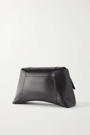 Balenciaga Downtown Small Crinkled-leather Shoulder Bag