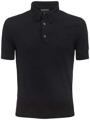 TOM FORD Cotton Polo Shirt Navy