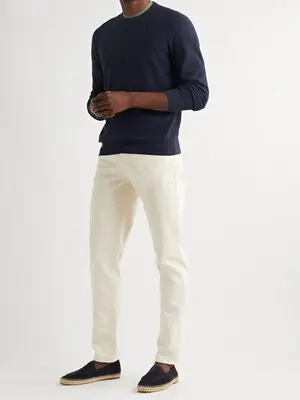 Loro Piana Slim-fit Cotton And Silk-blend Sweater