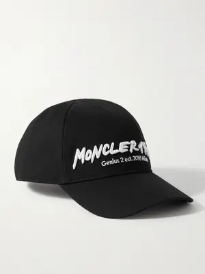 Moncler Logo-embroidered Baseball Cap - Black