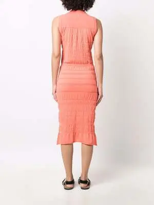 Kenzo Ruched Stripe Midi Bodycon Dress