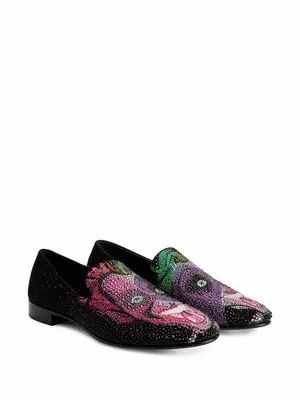 Giuseppe Zanotti Pink Lavender Camouflage Slip-On Loafers Giuseppe Zanotti | Shoes | Mens Giuseppe Zanotti Black  main image 2